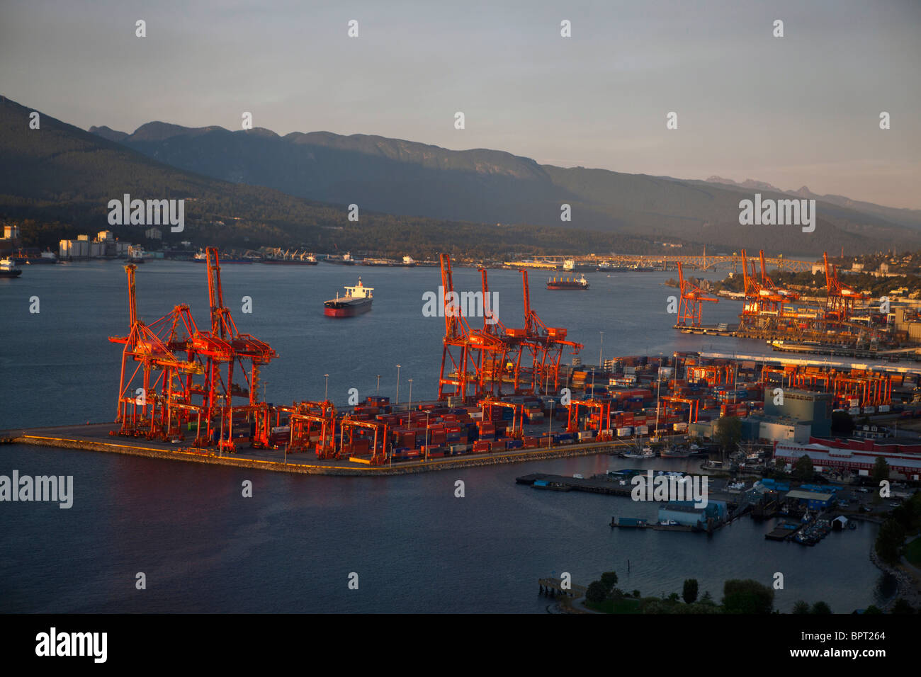 Shipping terminals, Port of Vancouver, Vancouver, British Columbia ...