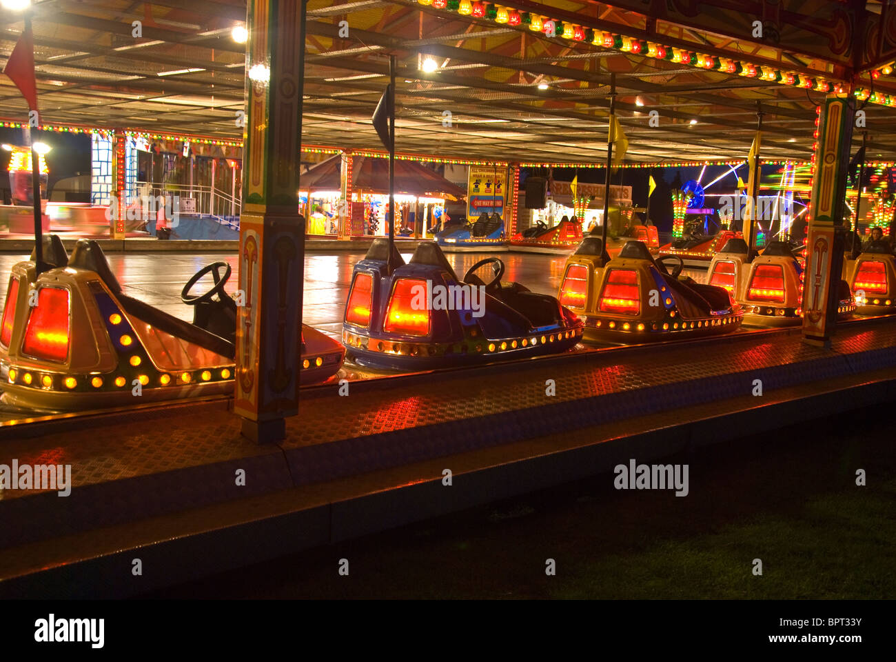 Empty dodgems at the fairground hi-res stock photography and images - Alamy