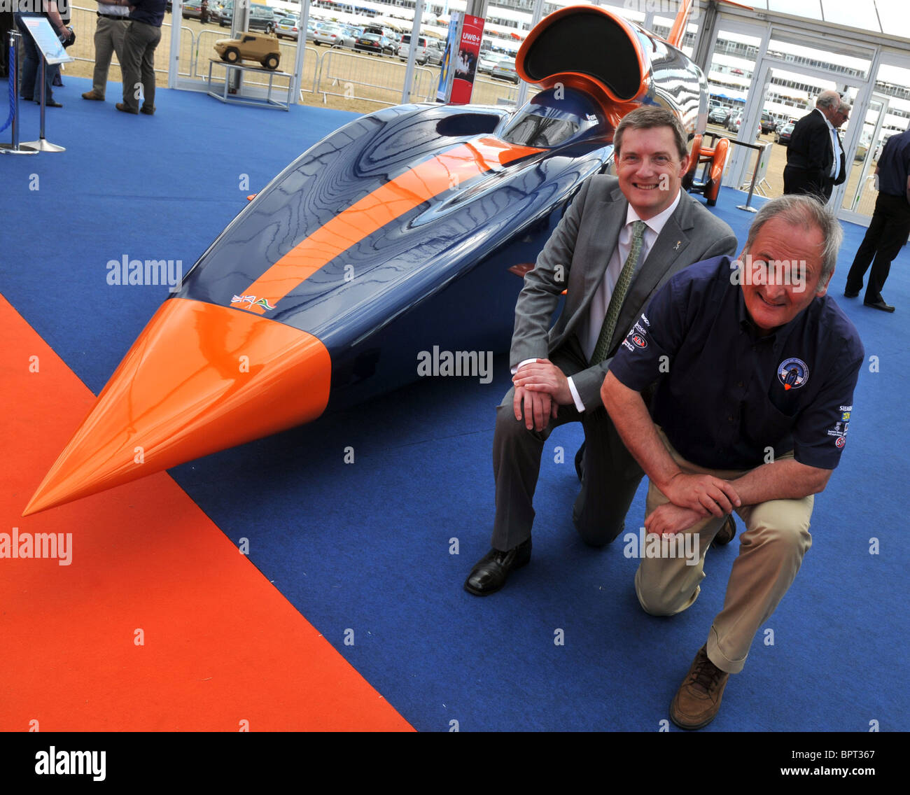 Richard noble with the bloodhound supersonic car hi-res stock ...