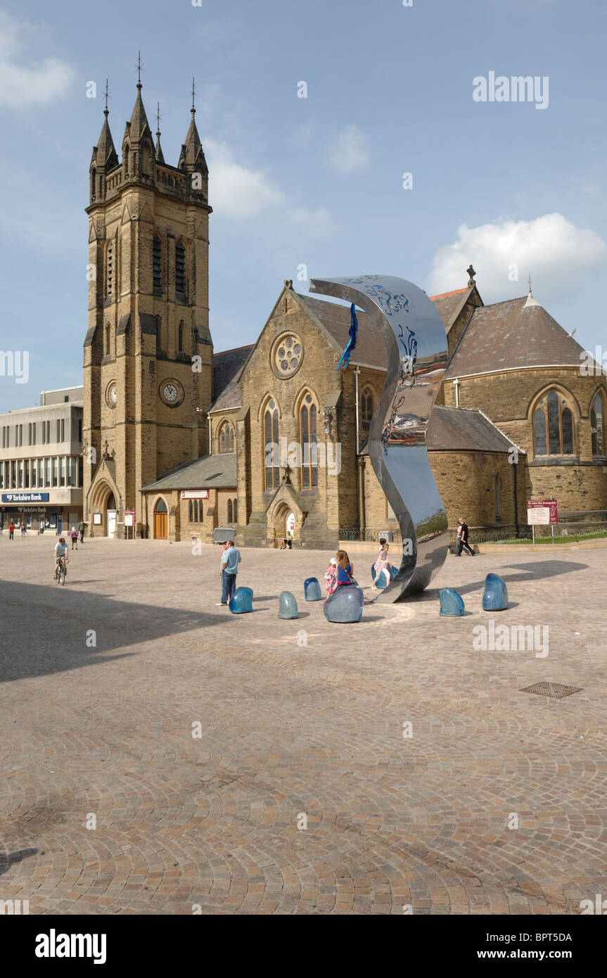 The regenerated St Johns Square in Blackpool Lancashire complete with ...