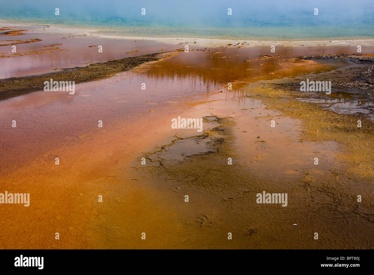 Grand Prismatic Spring, the largest in Yellowstone National Park, USA ...