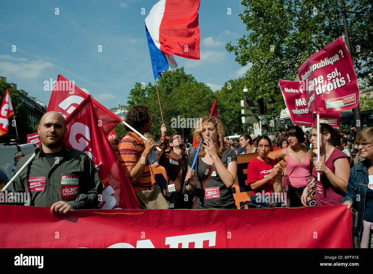 Marching front adults french france crowd hi-res stock photography and ...