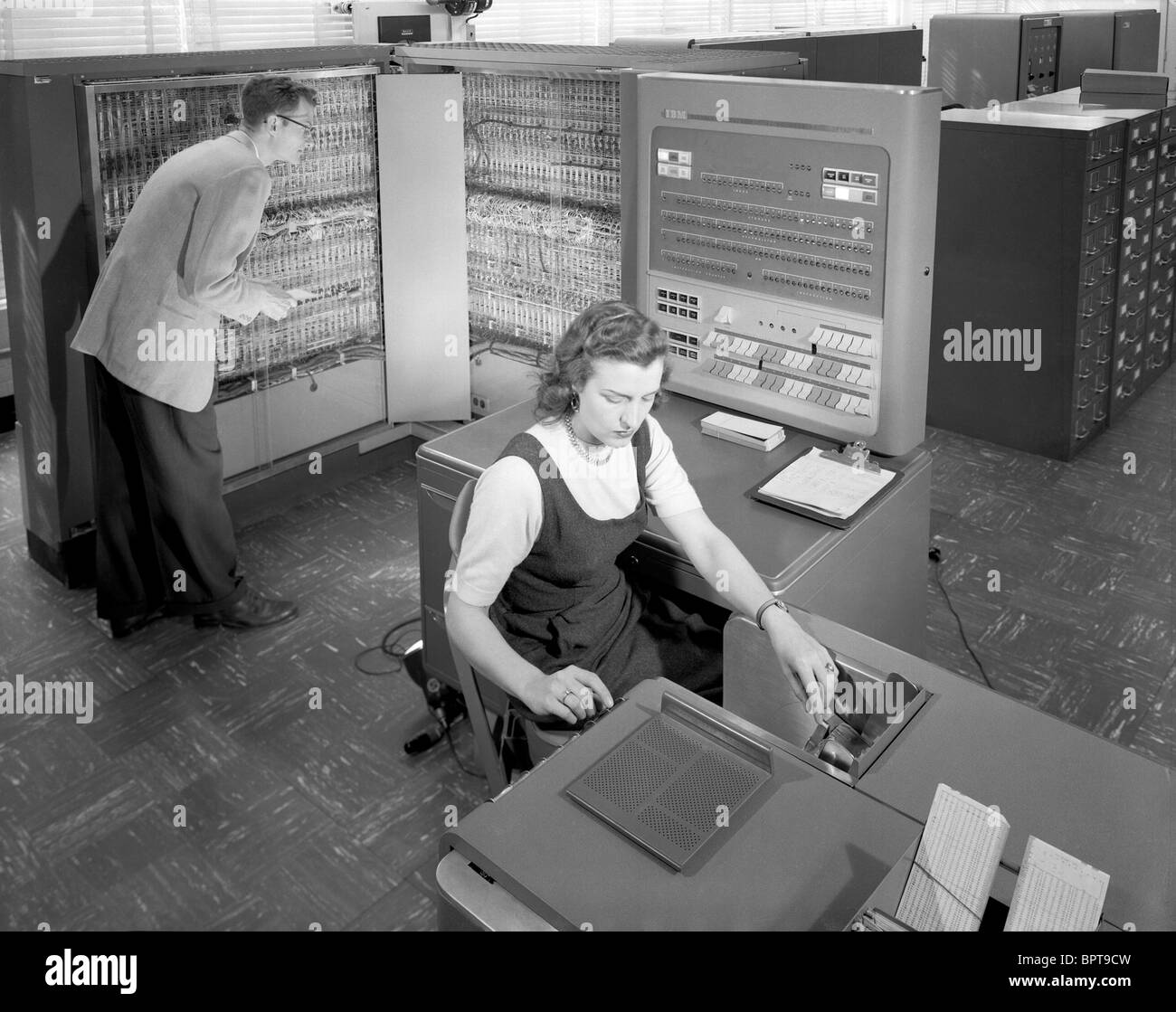 IBM Electronic Data Processing Machine introduced in 1954 Stock Photo ...