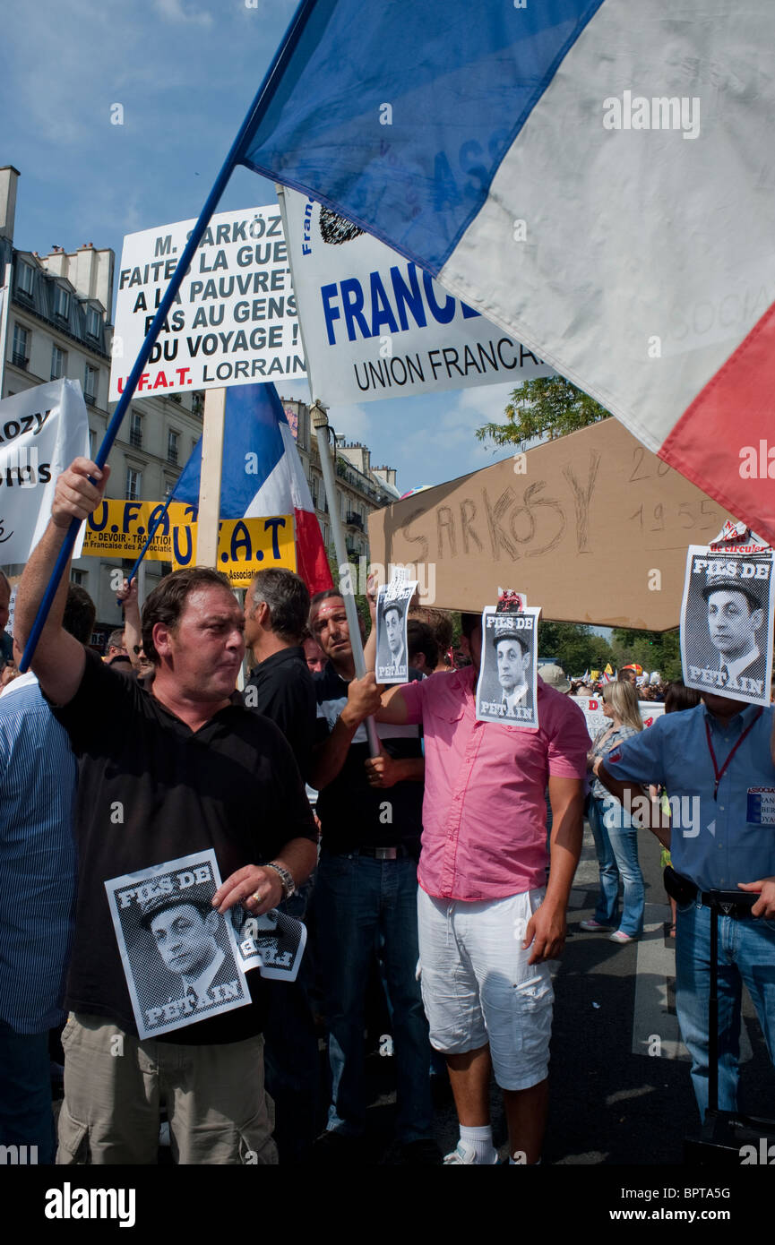 Paris, France, Crowd of Demonstrators, "League of Rights of Man ...