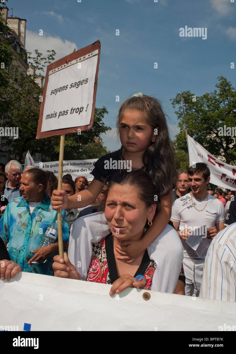 Paris, France, Crowd People, Front, "League of Rights of Man » (NGO ...