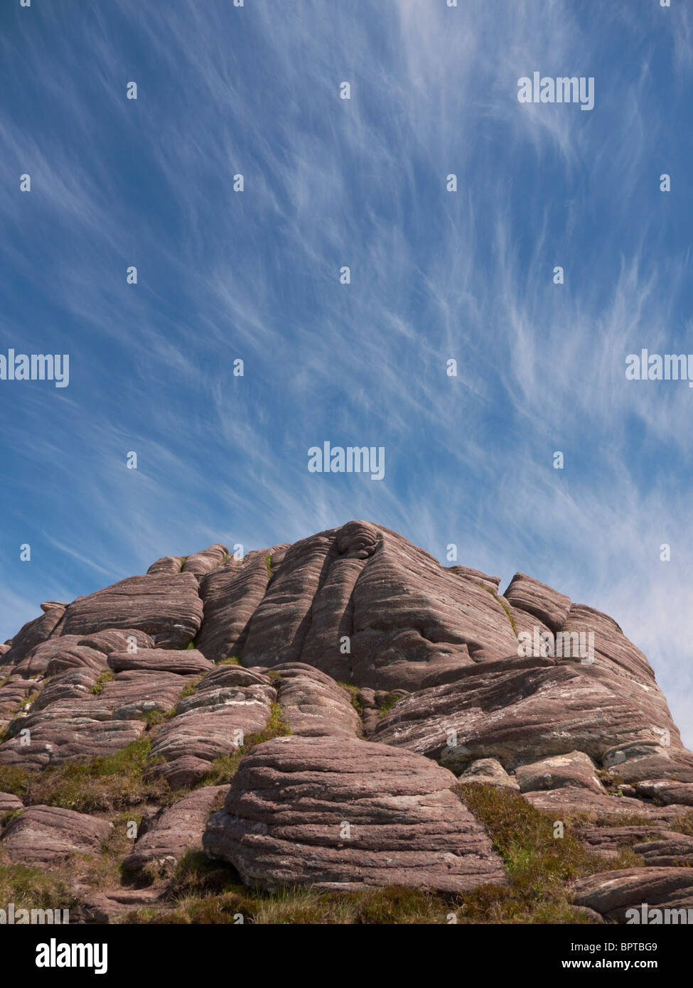 Torridonian sandstone Highlands Scotland UK Stock Photo - Alamy