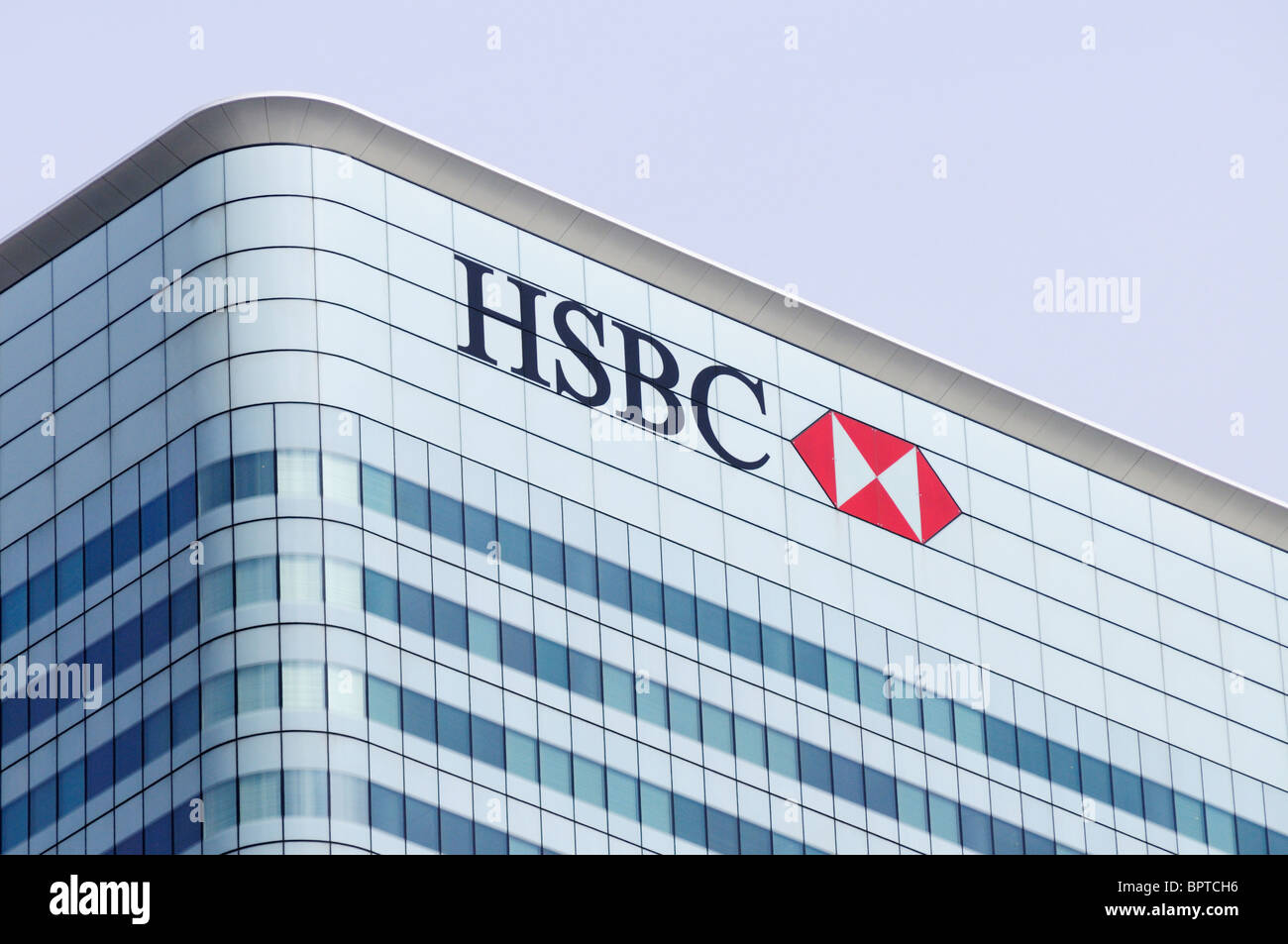 Detail of the HSBC tower in Canary Wharf, Docklands, England, UK Stock ...