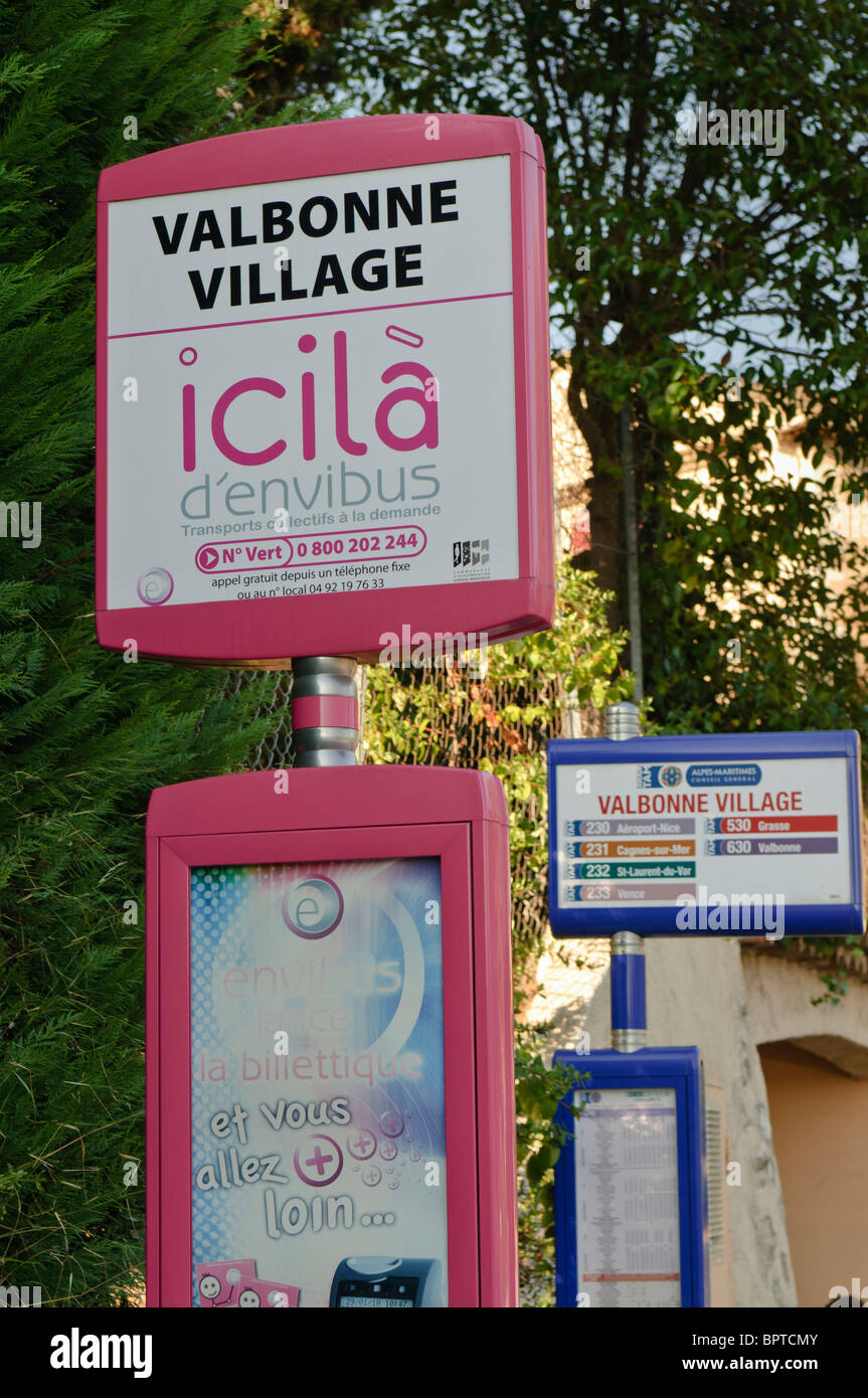 French bus stop sign hi-res stock photography and images - Alamy