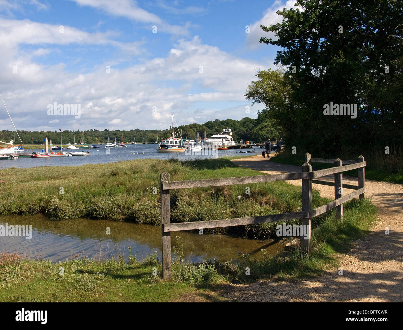 Footpath to Buckler's Hard on the Beaulieu River Hampshire England UK ...
