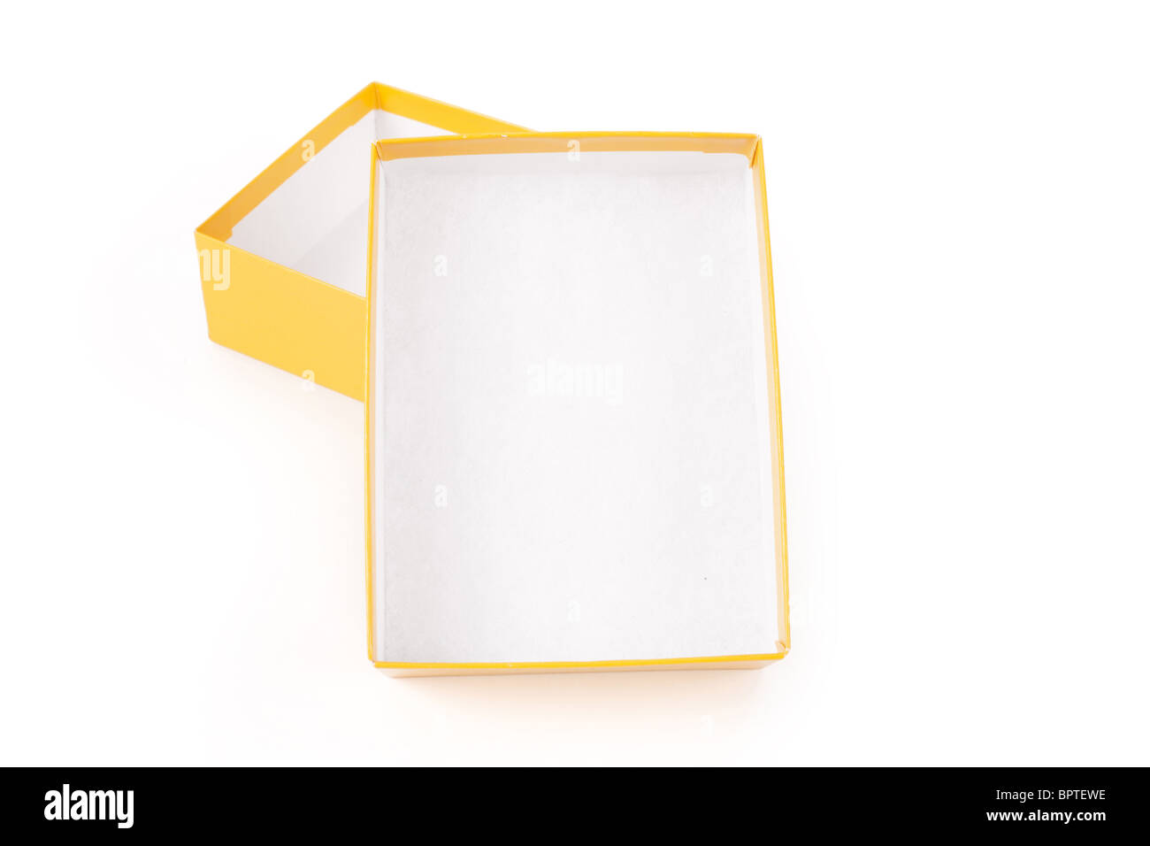 yellow Carton with white background Stock Photo - Alamy