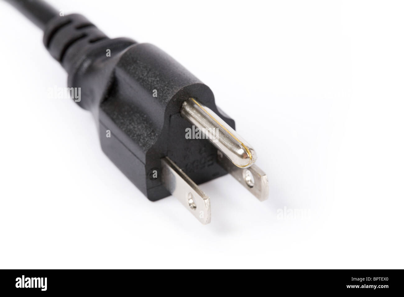 Black Power Cord Plug close up shot Stock Photo - Alamy