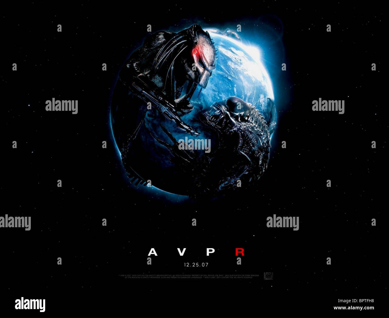 Movie Poster Film Title Aliens Vs Predator High Resolution Stock ...