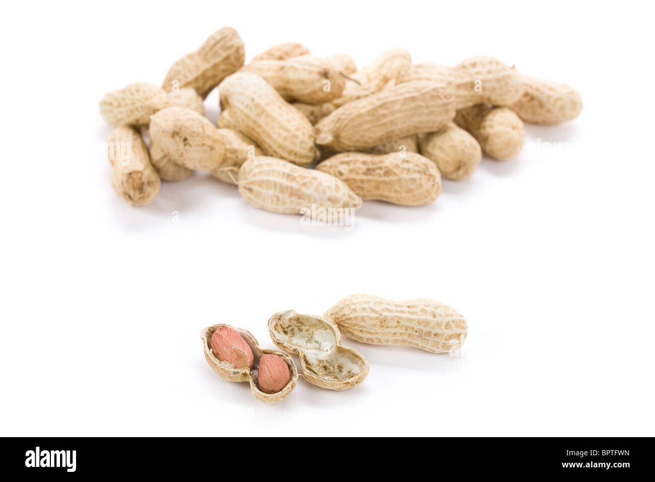 Close up peanuts isolated Cut Out Stock Images & Pictures - Alamy