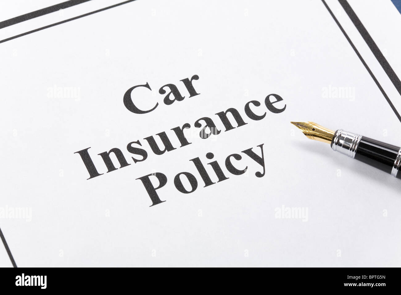 Document of Car Insurance Policy for background Stock Photo - Alamy