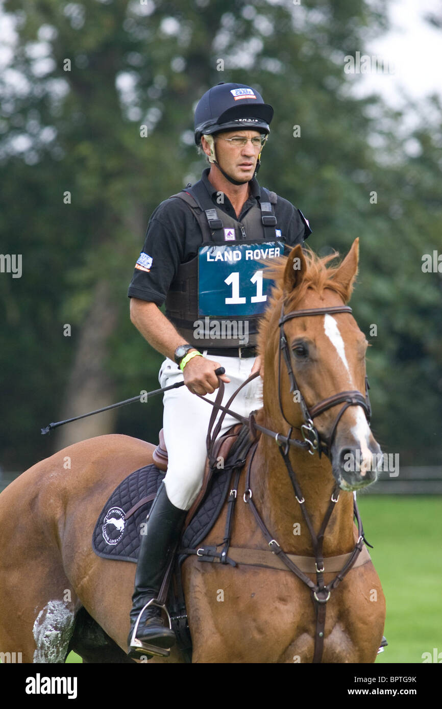 Andrew Nicholson at the 2010 Land Rover Burghley Horse Trials Stock ...