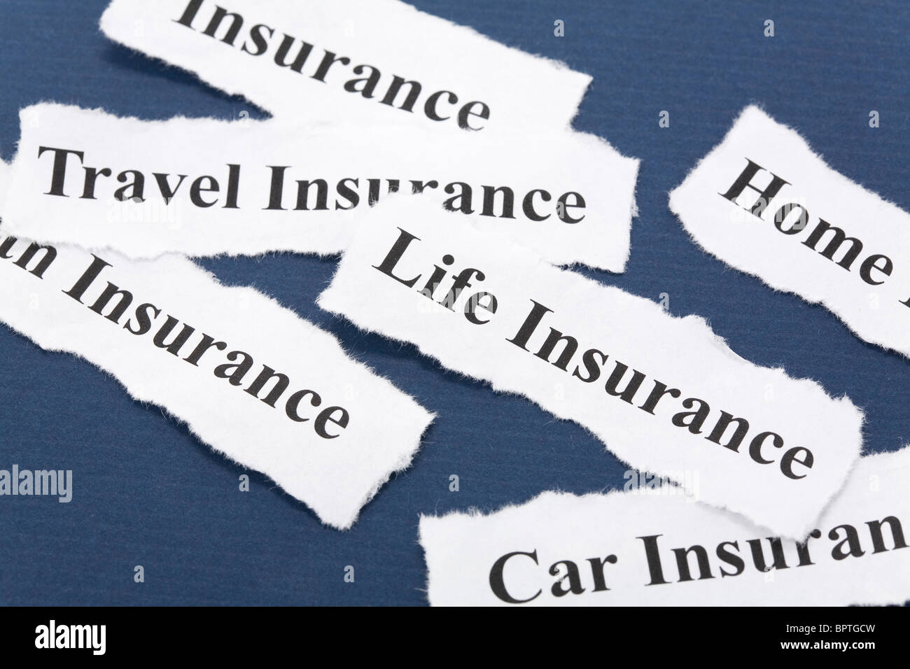 Headline of Insurance Policy, Life; Health, car, travel, home, for ...