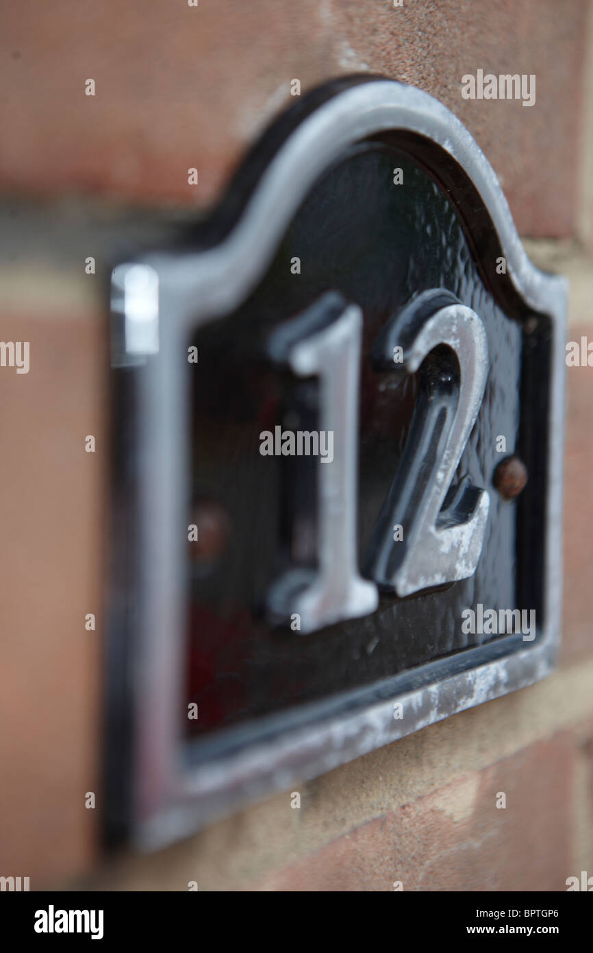 House number 12 sign Stock Photo - Alamy