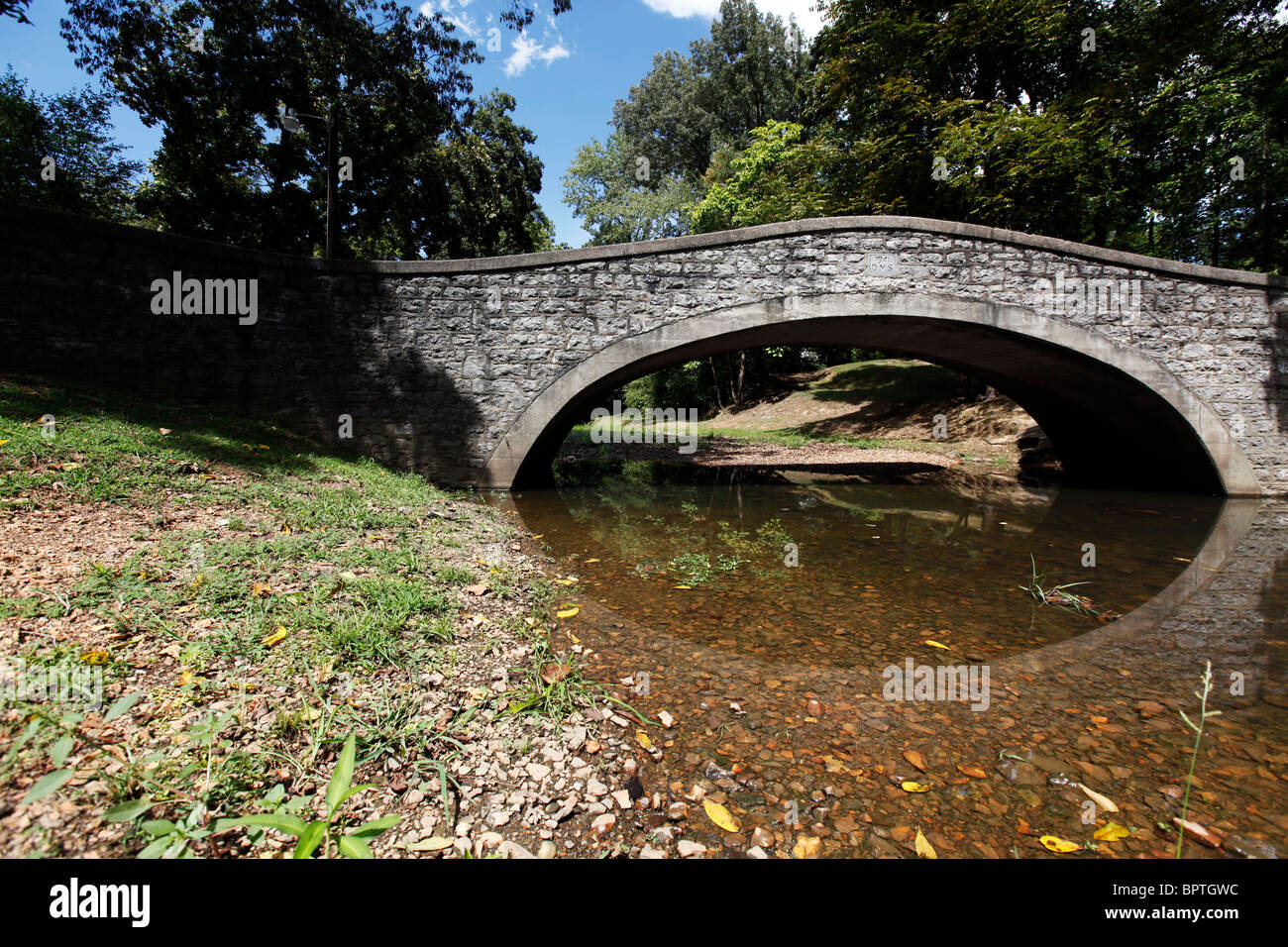 The stone bridge in Dennis Scivally Park in Cape Girardeau, Friday ...