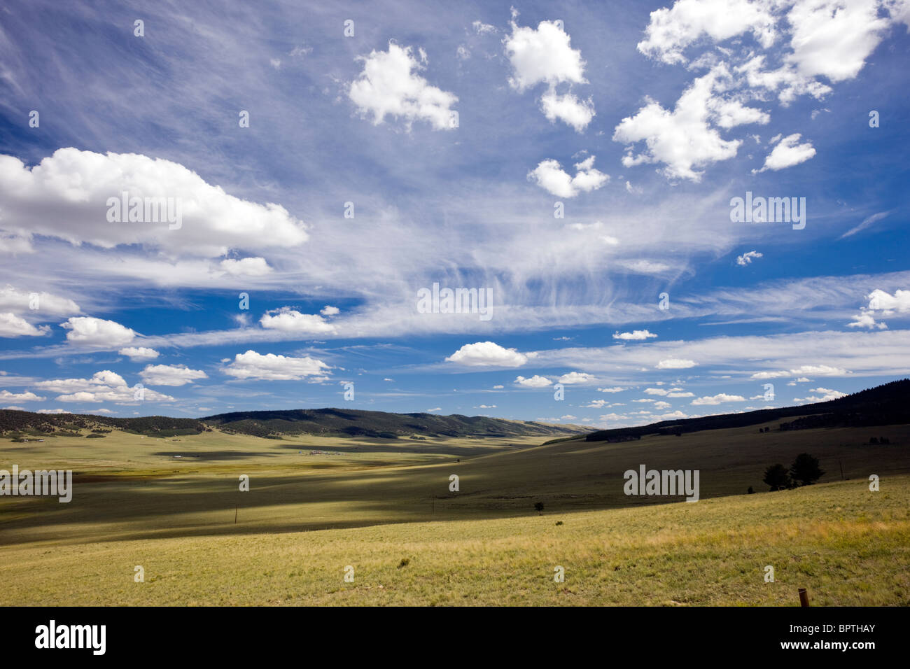 View to the east from Red Hill Pass, Park County, towards Pike National ...