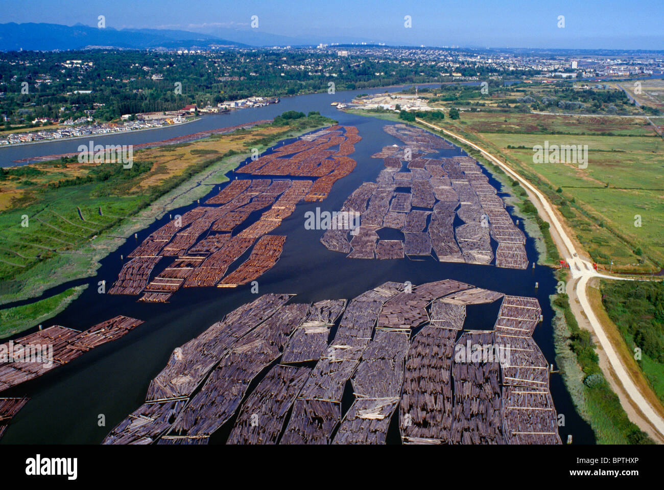 Fraser River, Vancouver, BC, British Columbia, Canada - Logs in Log ...