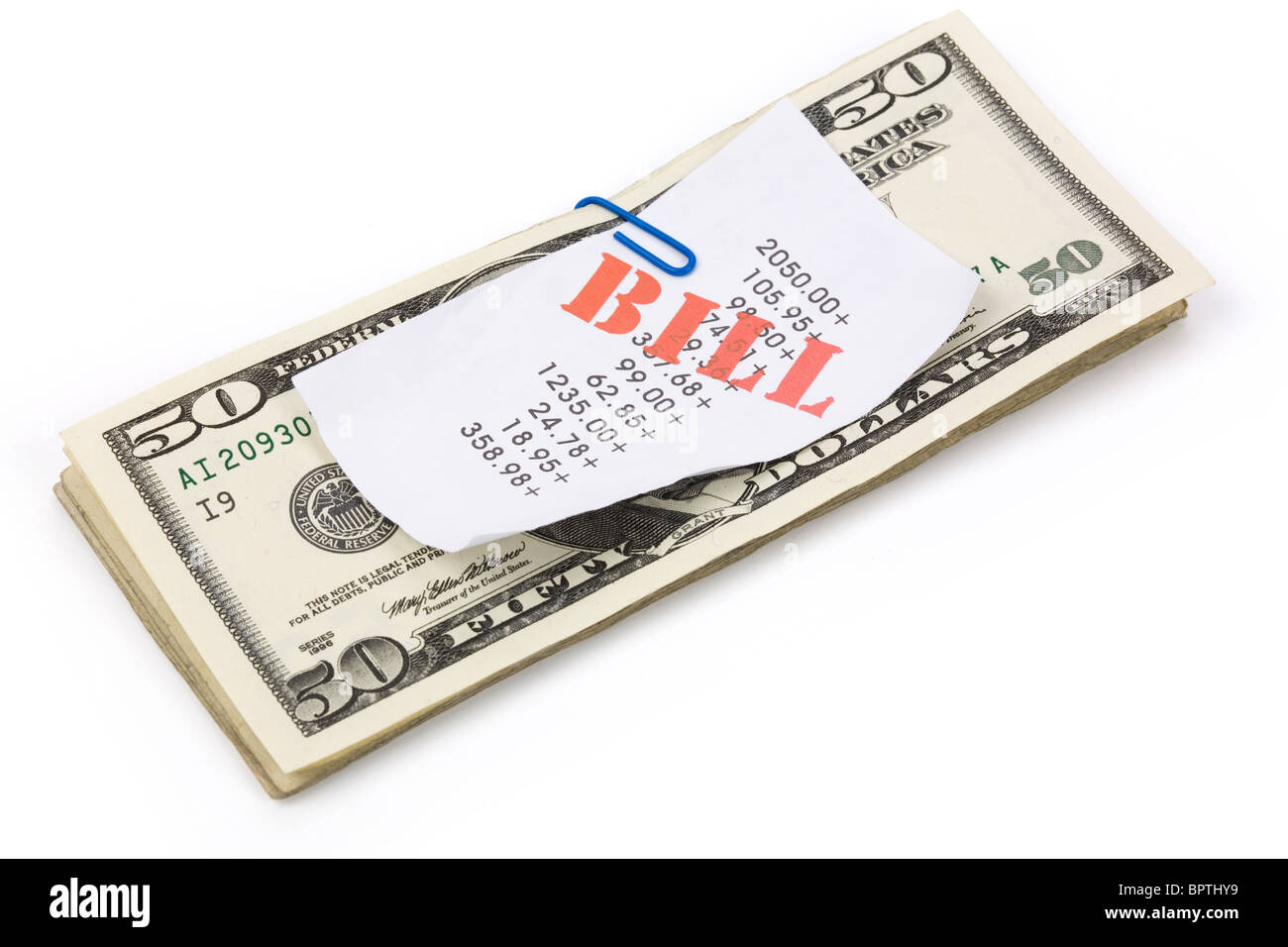 Receipt bill book Cut Out Stock Images & Pictures - Alamy