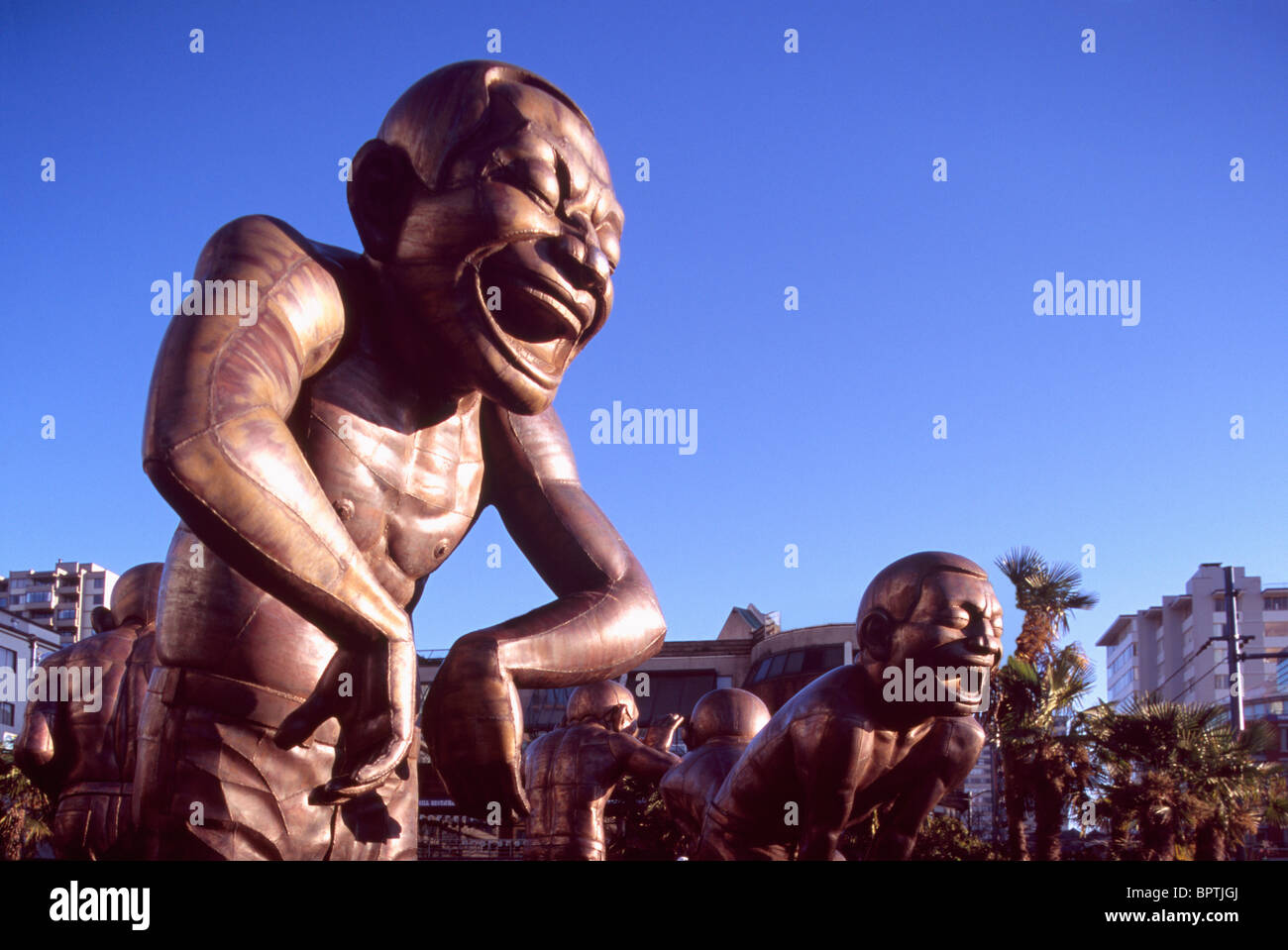 British columbia canada vancouver laughing public art installation ...