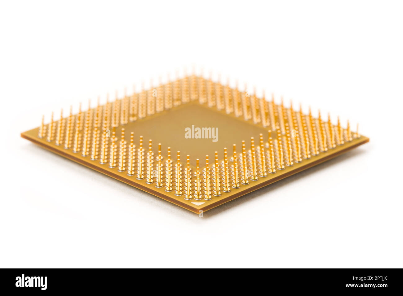 Golden Computer CPU close up shot Stock Photo - Alamy
