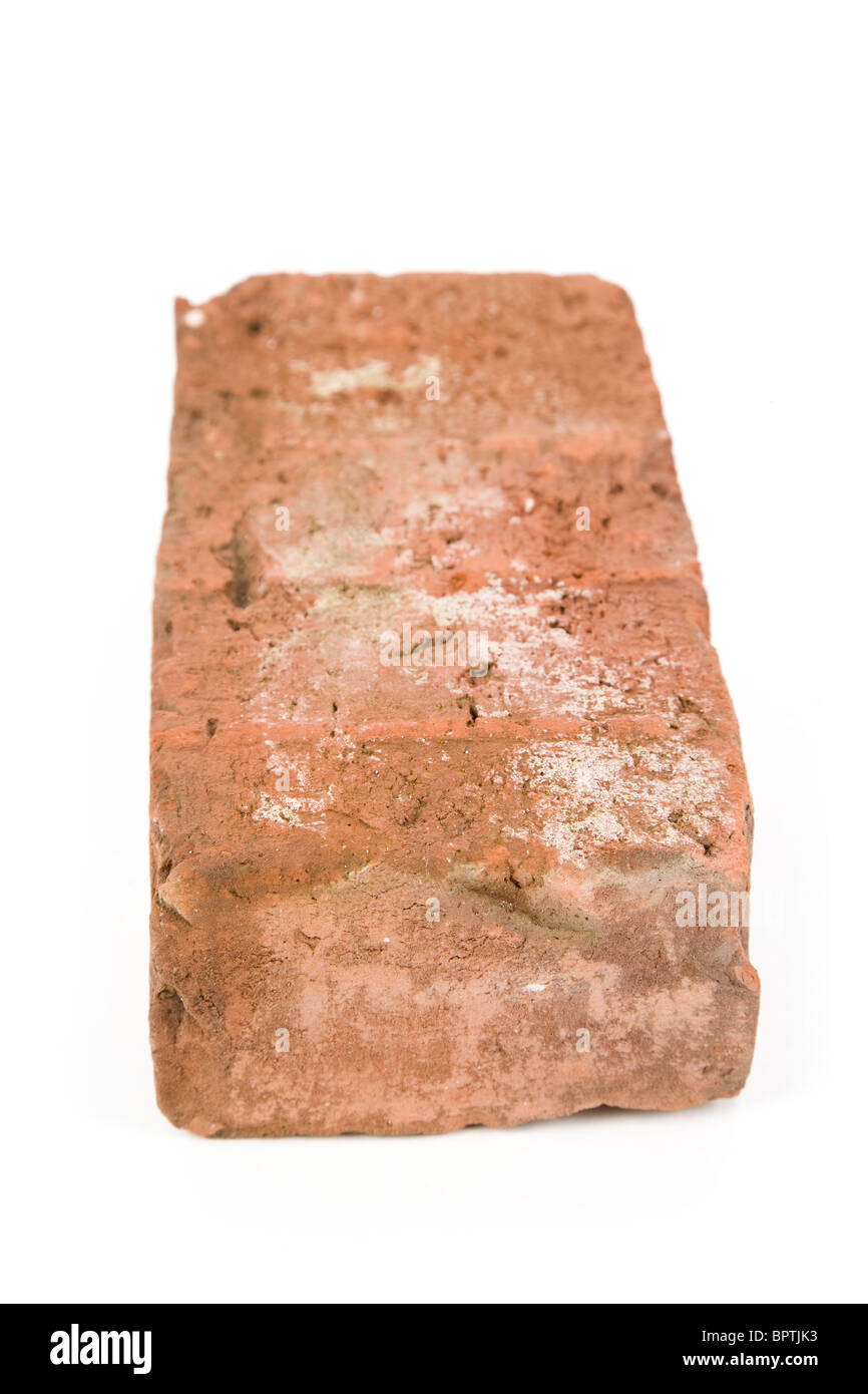 Red Brick with white background Stock Photo - Alamy