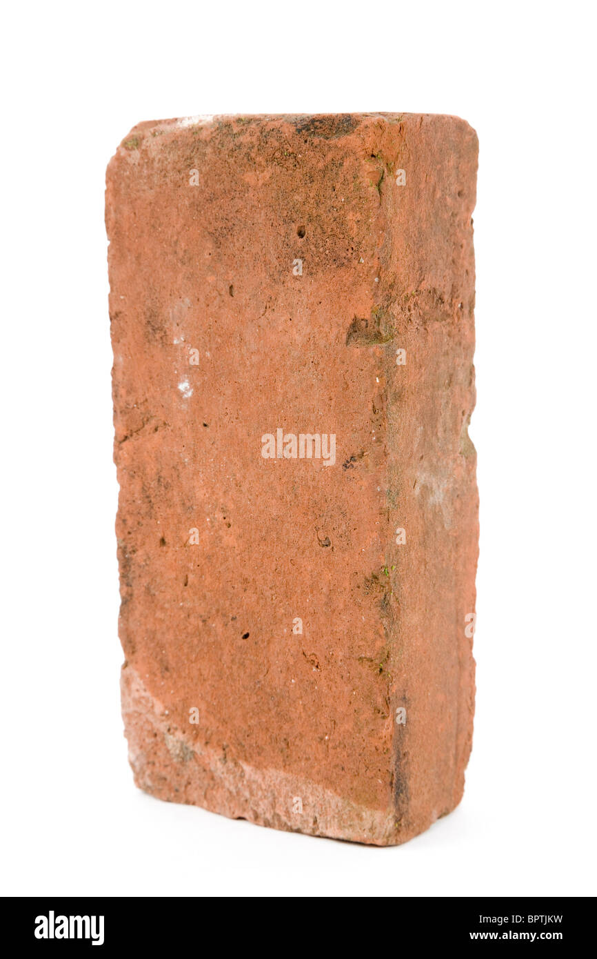 Red Brick with white background Stock Photo - Alamy