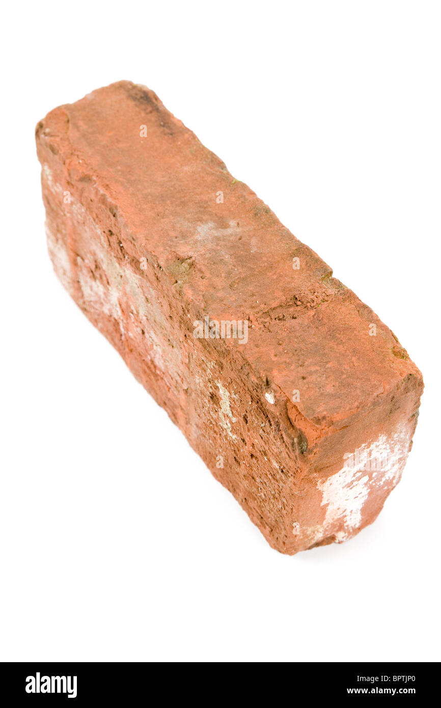 Red Brick with white background Stock Photo - Alamy