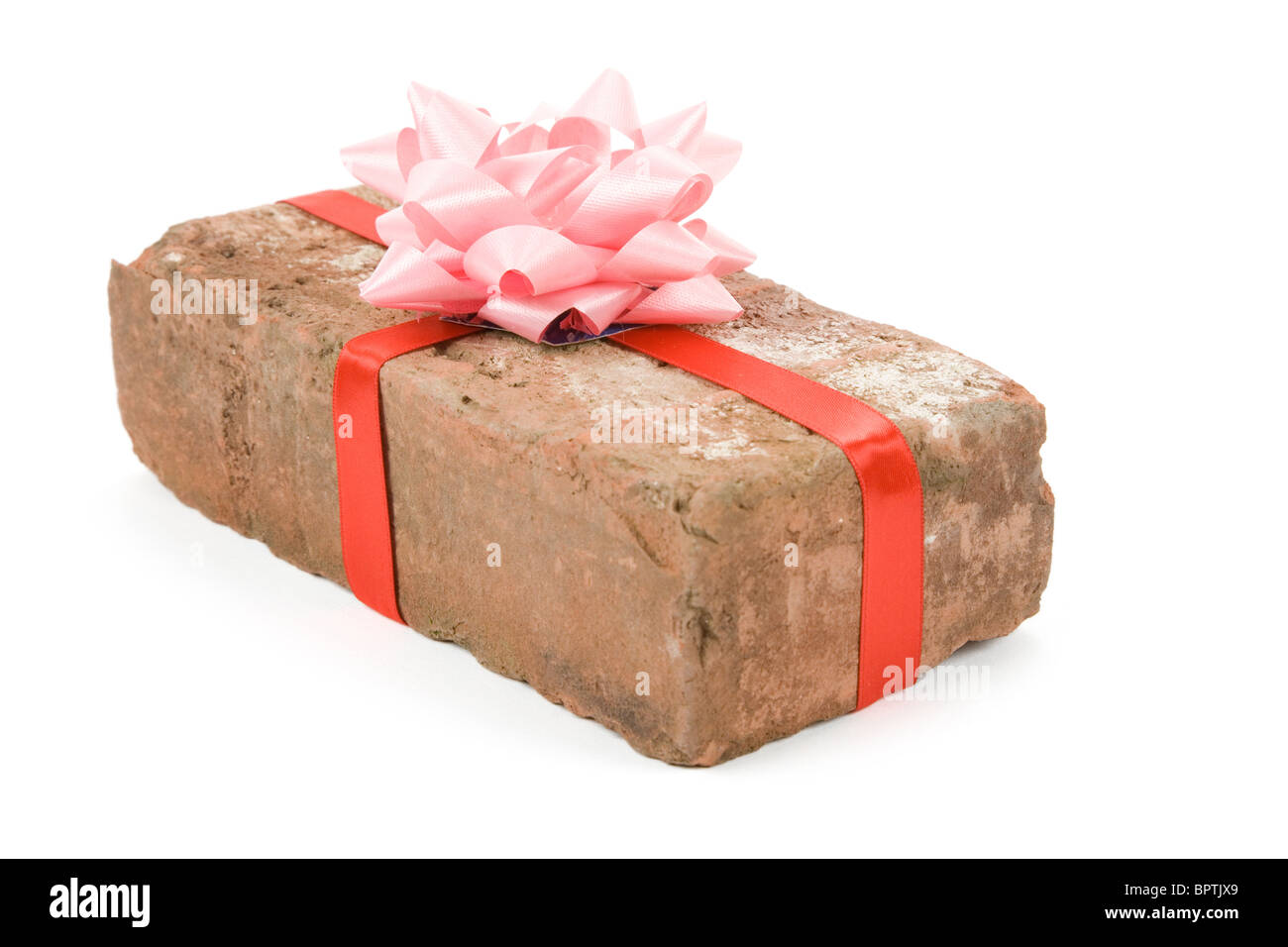 Red Brick Gift, Concept of joke, make fun of somebody, gift on April ...