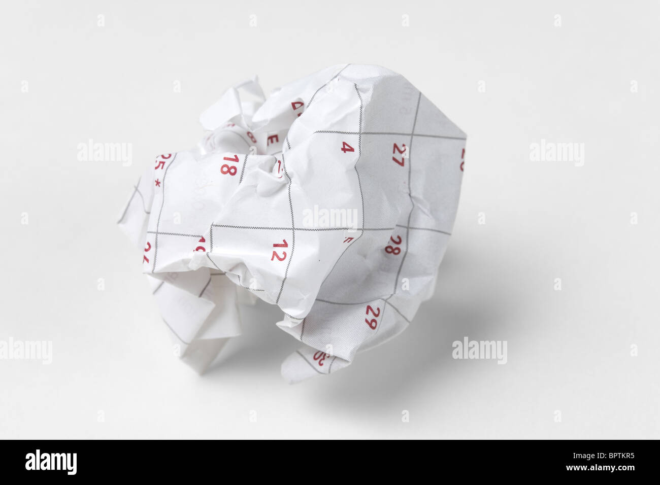 Calendar paper ball, concept of time planning, Wasting Time ...