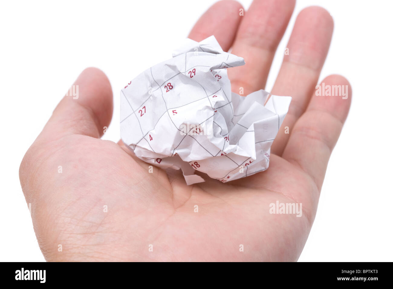 Calendar paper ball, concept of time planning, Wasting Time ...
