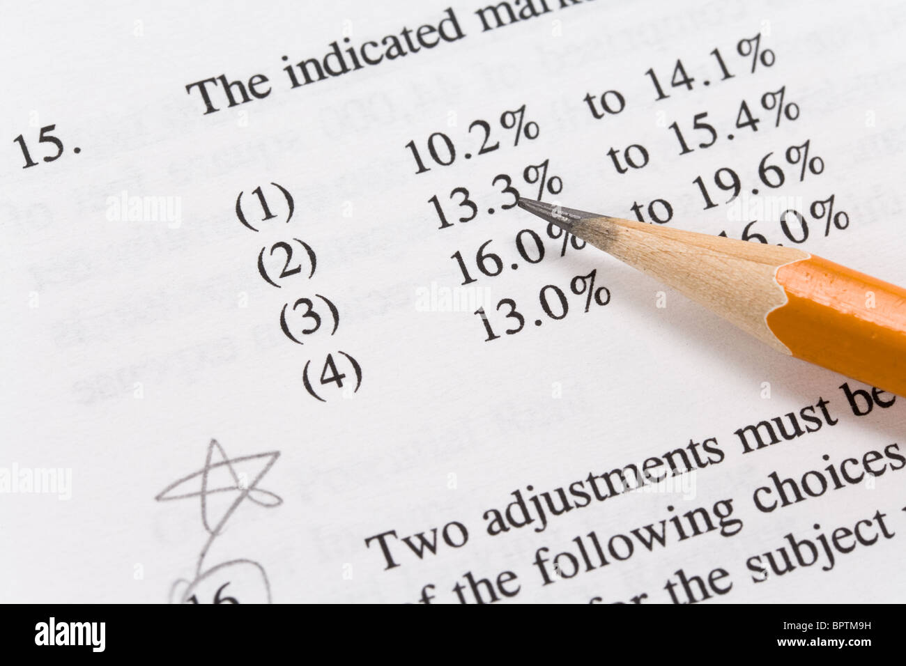 pencil and textbook close up Stock Photo - Alamy