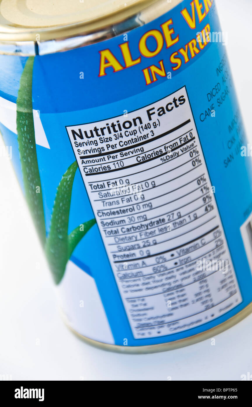 Ingredients label on the box Stock Photo - Alamy