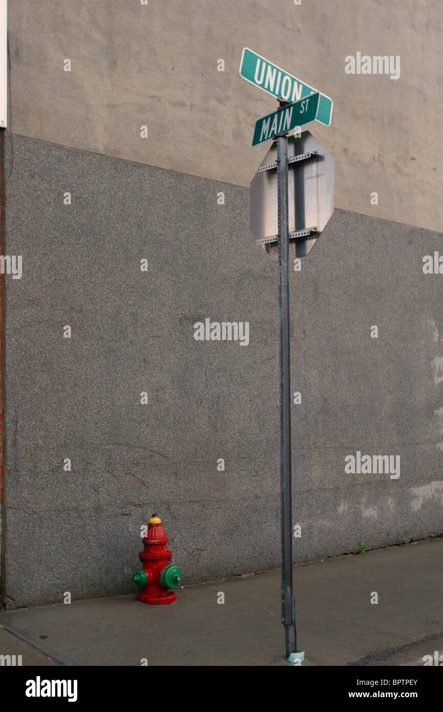Stop sign fire hydrant hi-res stock photography and images - Alamy