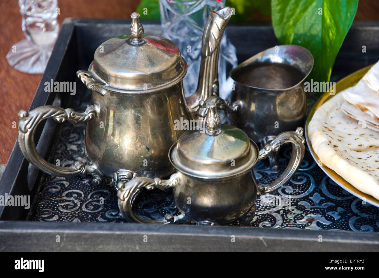 Sterling Silver Tea Service Stock Photo - Alamy