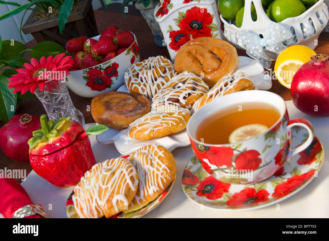 Danish Pastry with Icing Stock Photo - Alamy