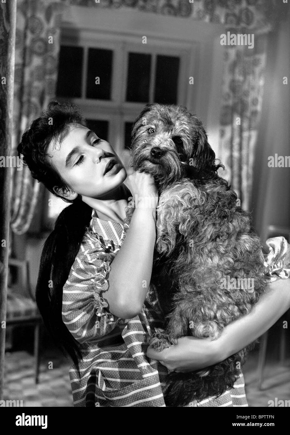 CORNY COLLINS WITH DOG ACTRESS (1957 Stock Photo - Alamy