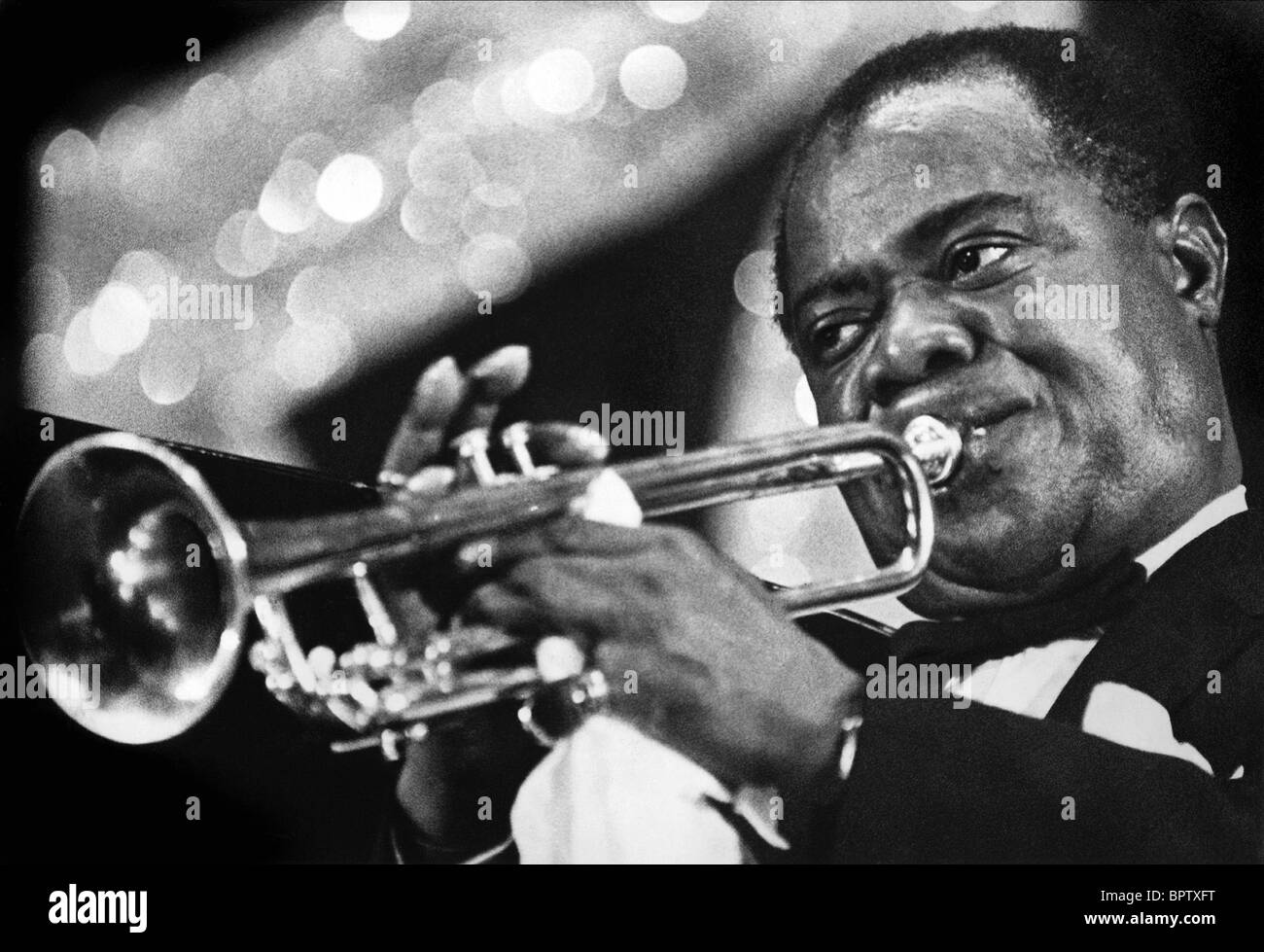 Louis Armstrong Trumpet Black And White