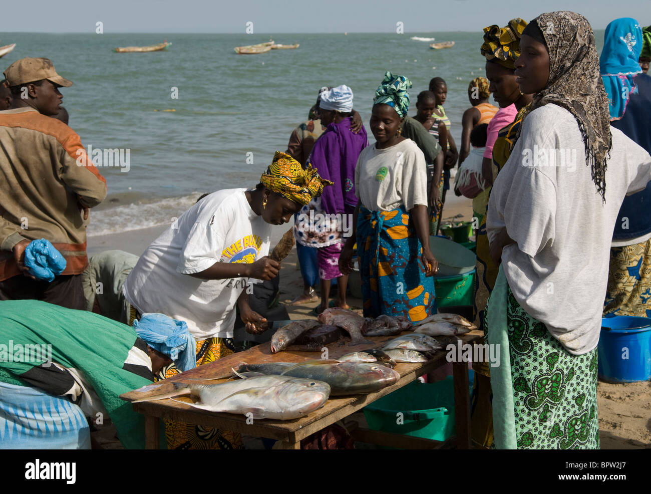 fish market, Tanji, the Gambia Stock Photo - Alamy