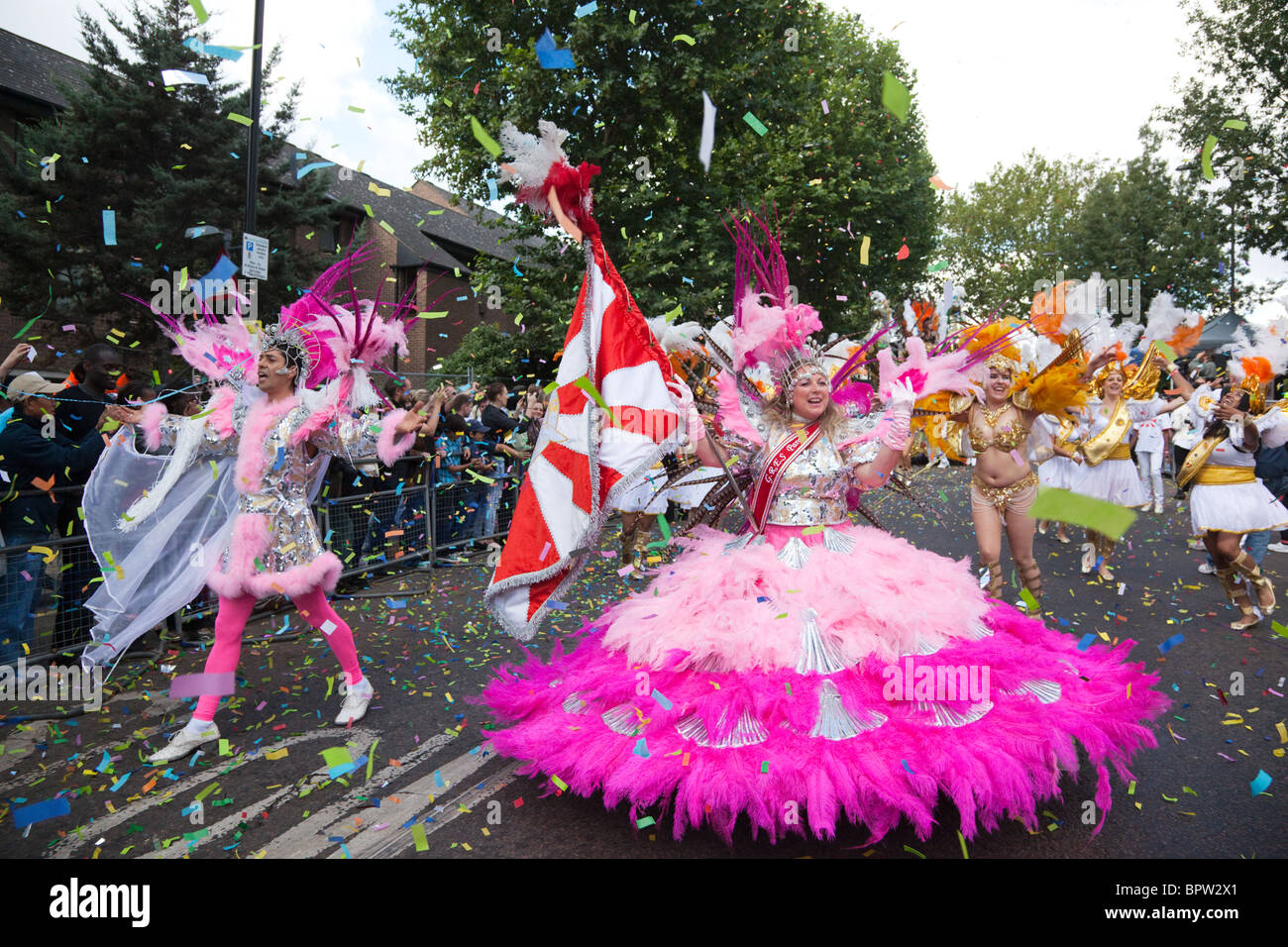 Notting Hill Carnival parade, London, England, United Kingdom Stock ...