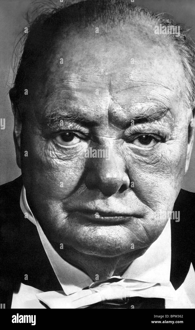 WINSTON CHURCHILL PRIME MINISTER OF ENGLAND 24 March 1952 Stock Photo ...