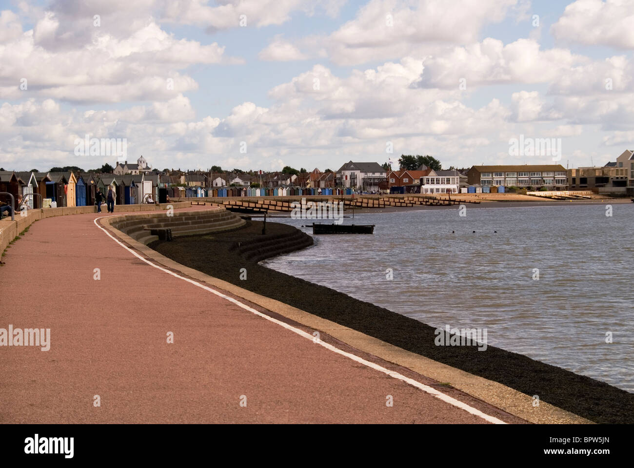 A veiw along the promenade at Brightlingsea Essex Stock Photo - Alamy