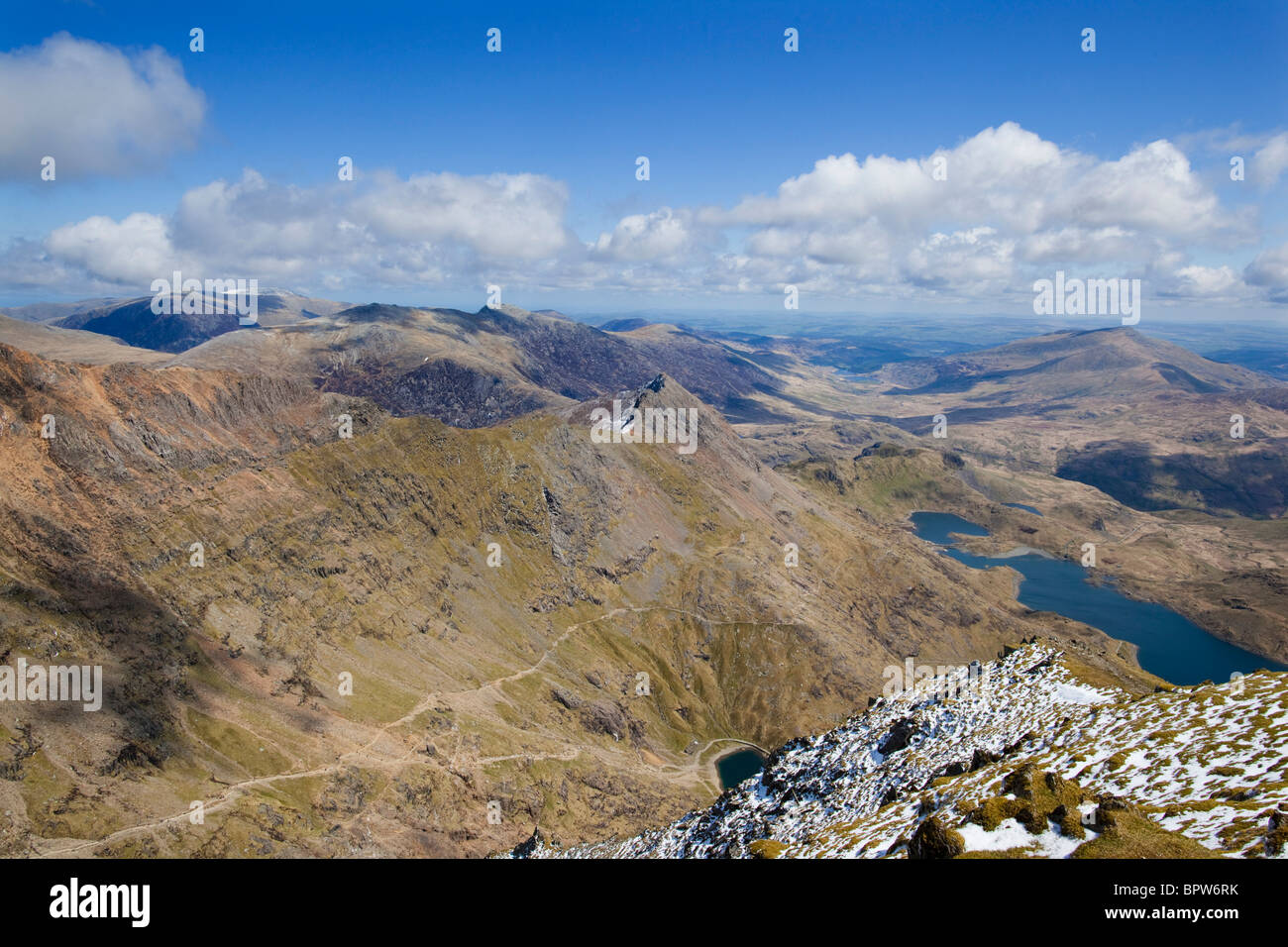 Snowdon view from summit hi-res stock photography and images - Alamy