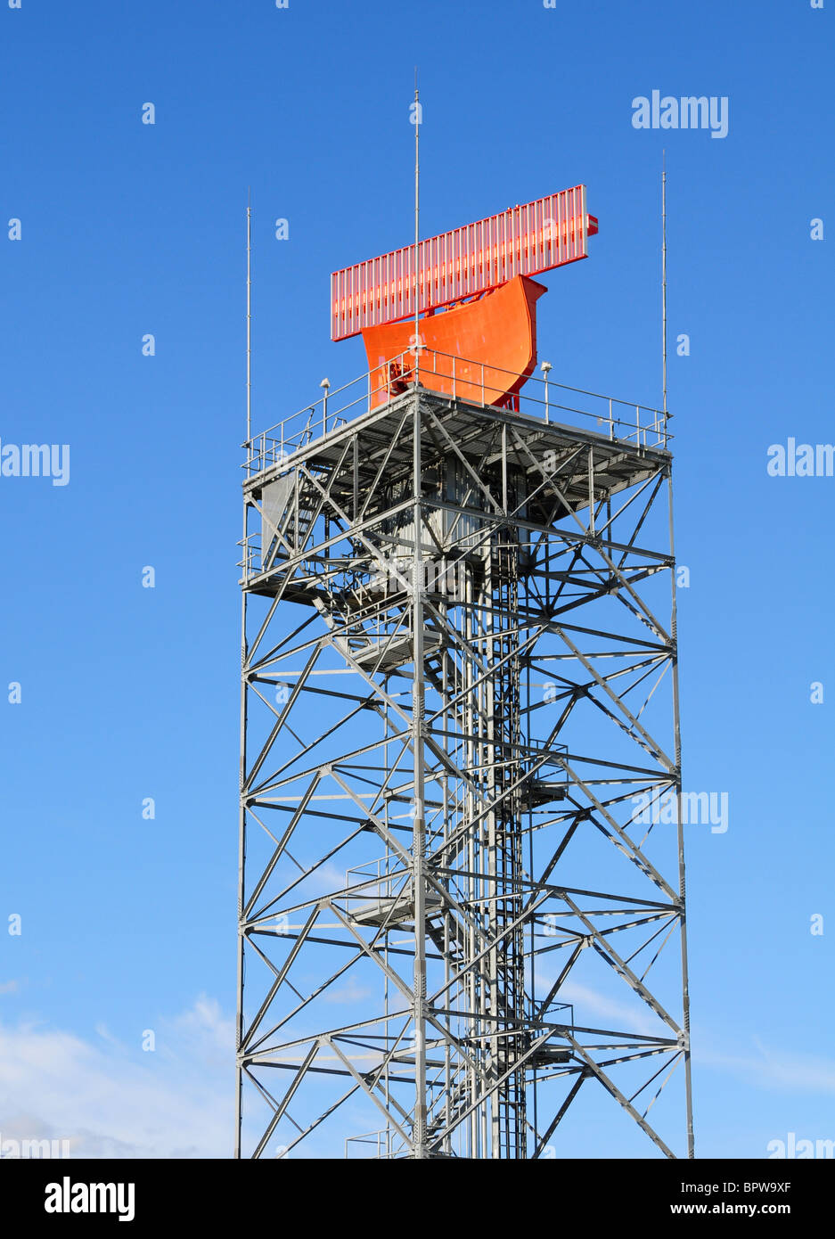 Radar tower near an airport Stock Photo - Alamy