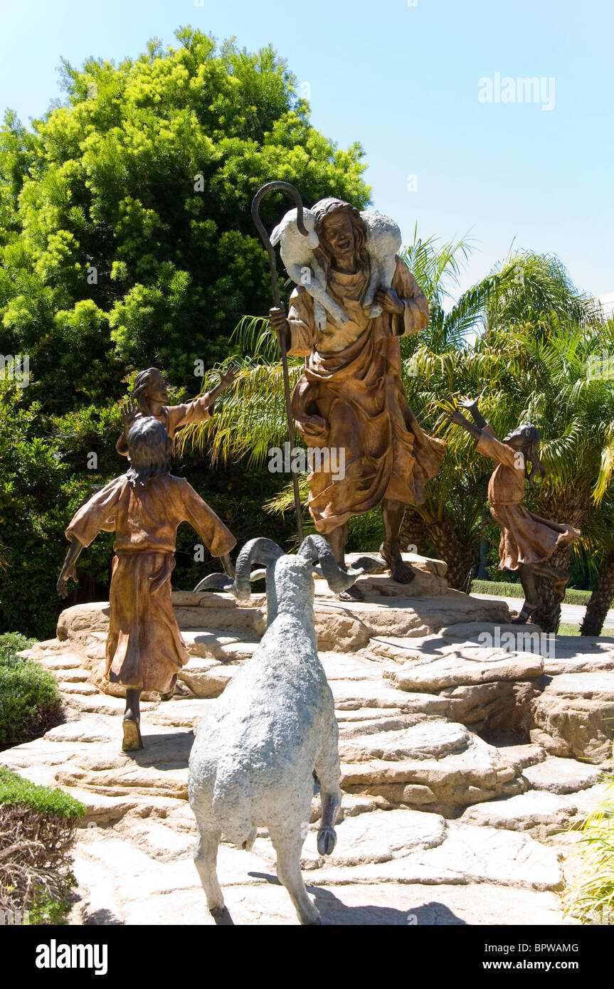 Bronze Sculpture of a Good Shepherd, Crystal Cathedral, California, USA ...