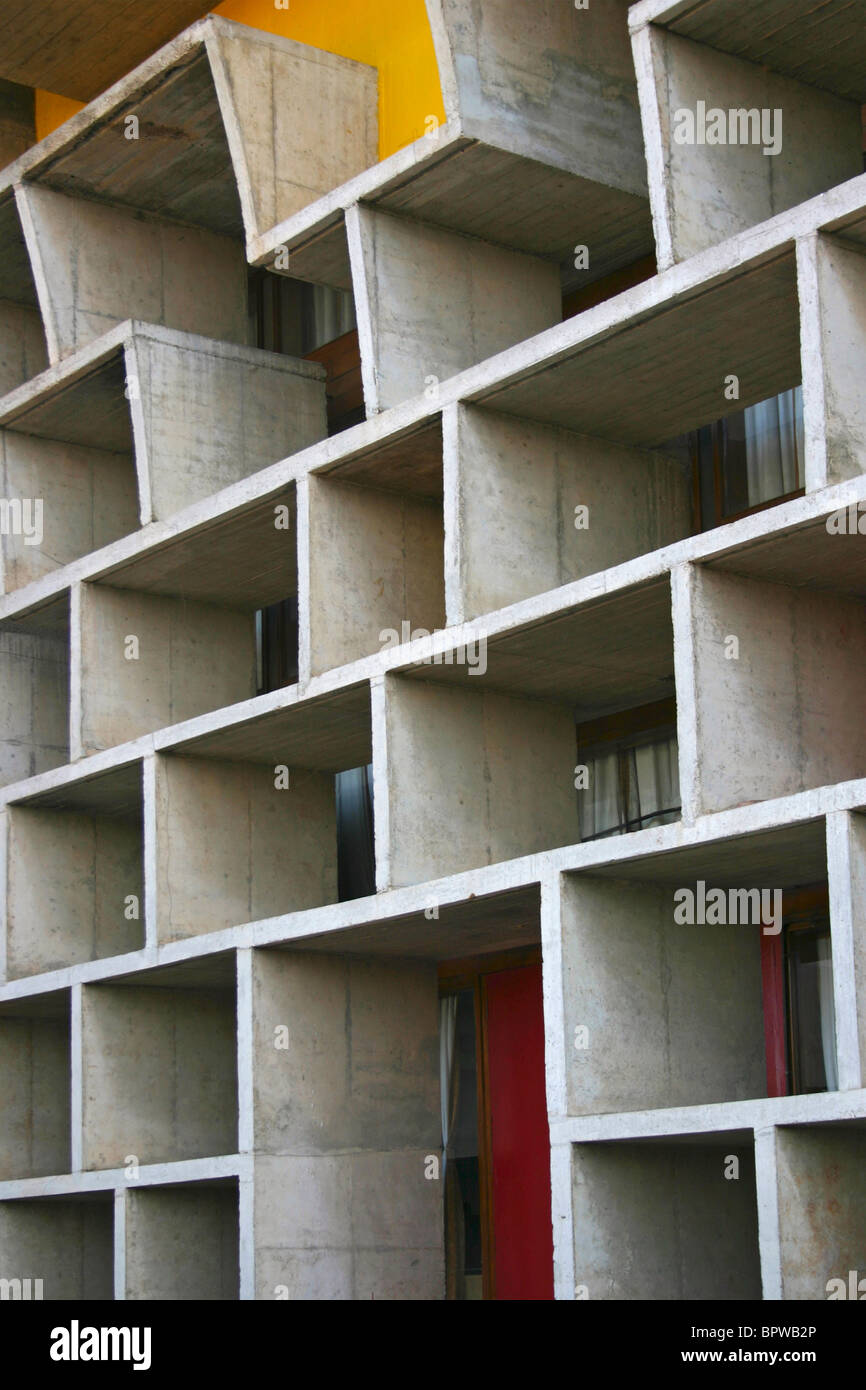 Facade detail of the High Court in Chandigarh, India, designed by Le ...