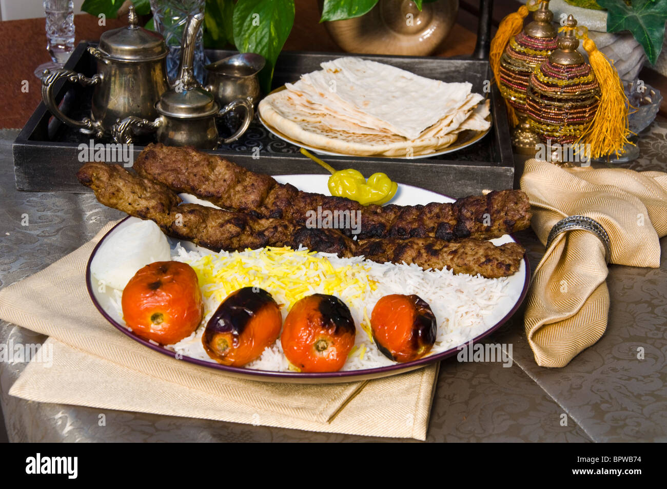 Persian Chelo Kebab Stock Photo - Alamy