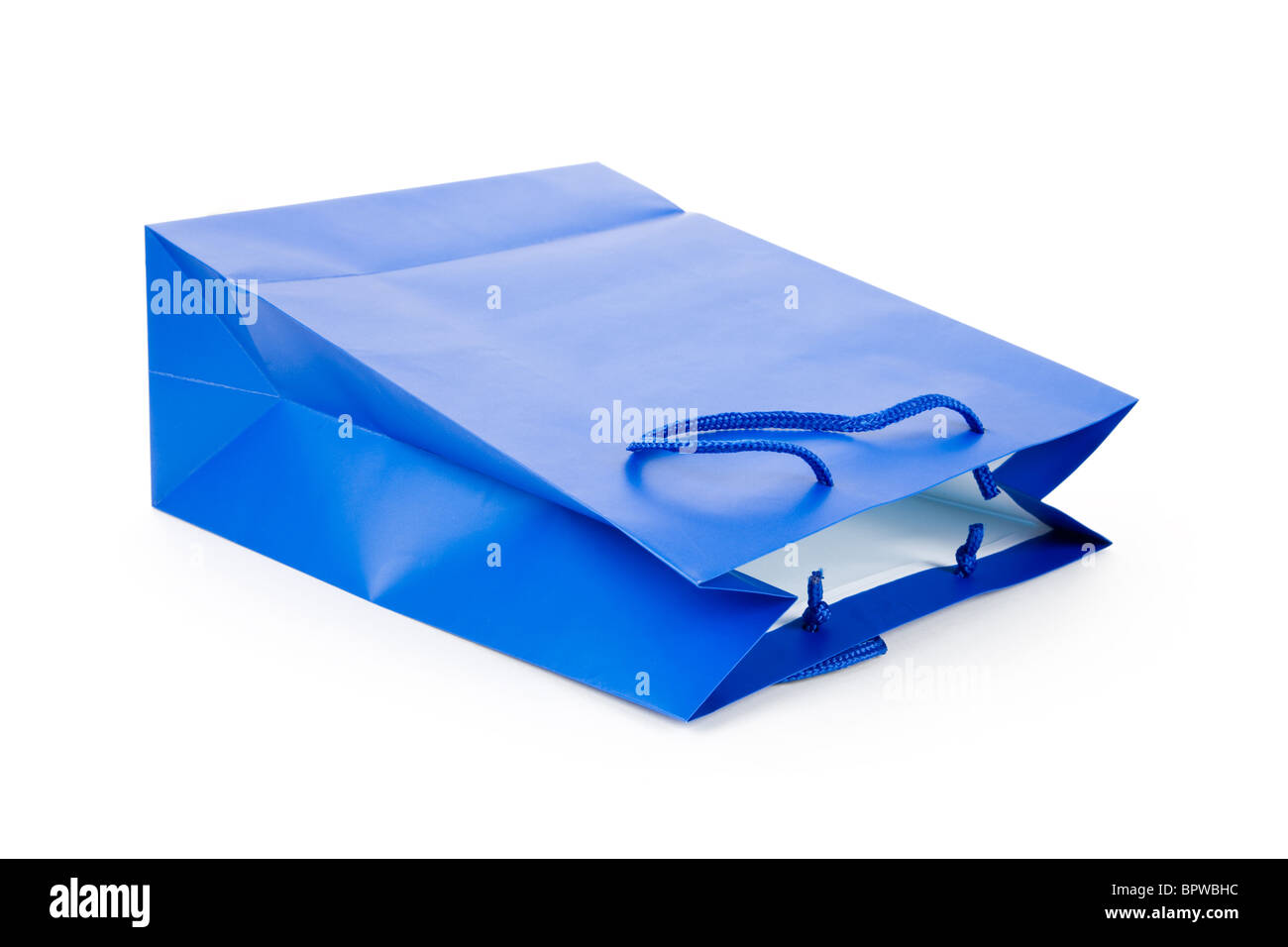 Blue Shopping Bag close up shot Stock Photo - Alamy